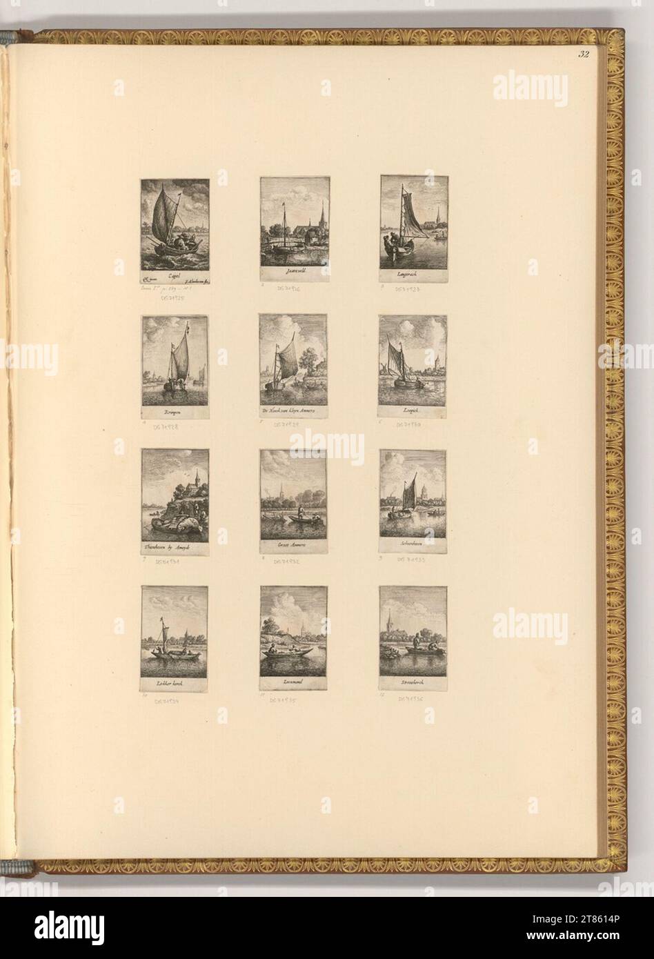 Jan van Almeloveen (Engraver) Ships; Views of villages and cities in the province of Utrecht ...