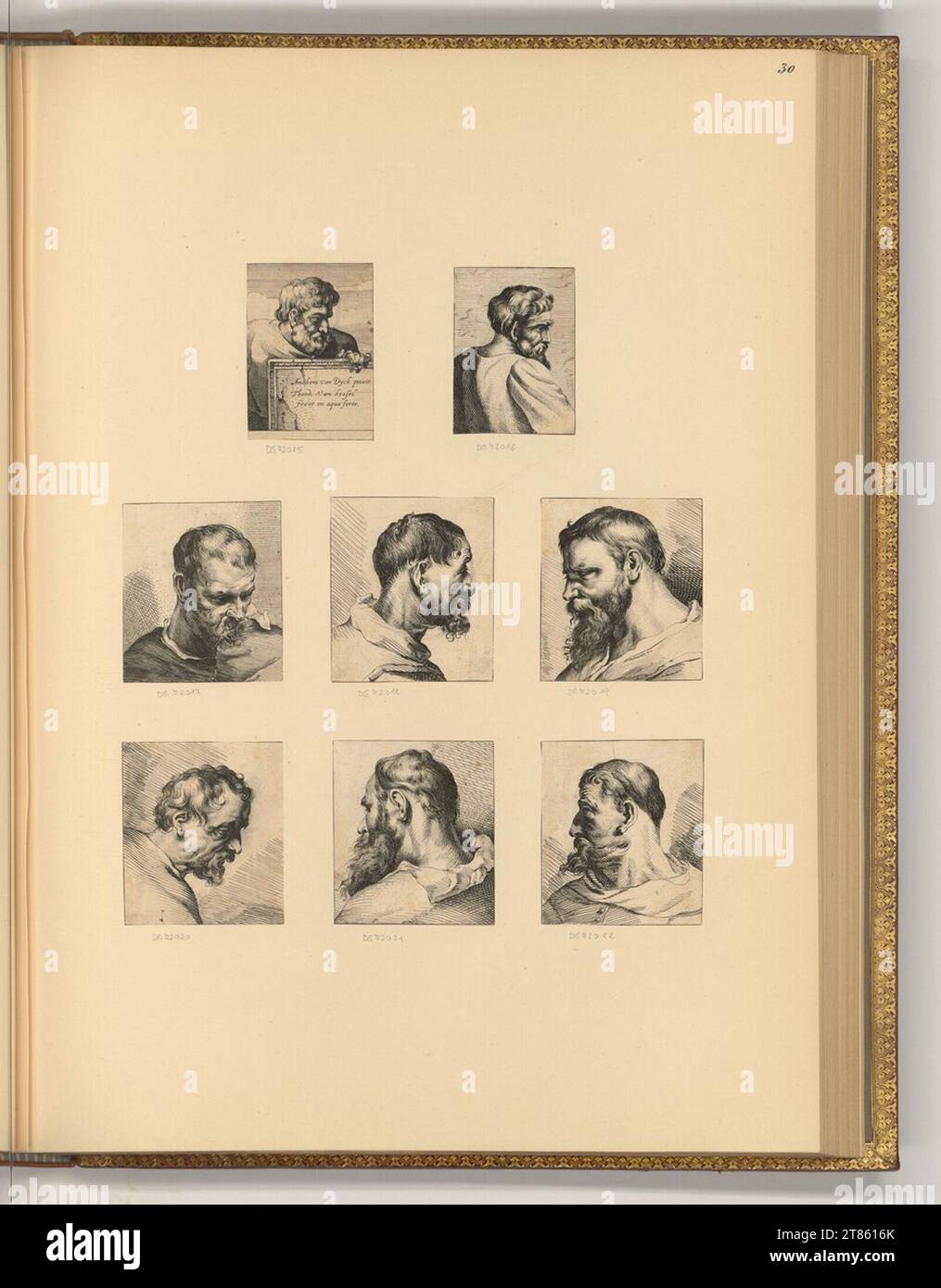 Theodorus van Kessel (Engraver) Heads of apostles. Copper engraving ...
