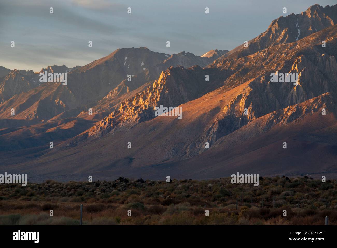 The Eastern Sierra in Inyo County, CA, is a jagged and majestic sight ...