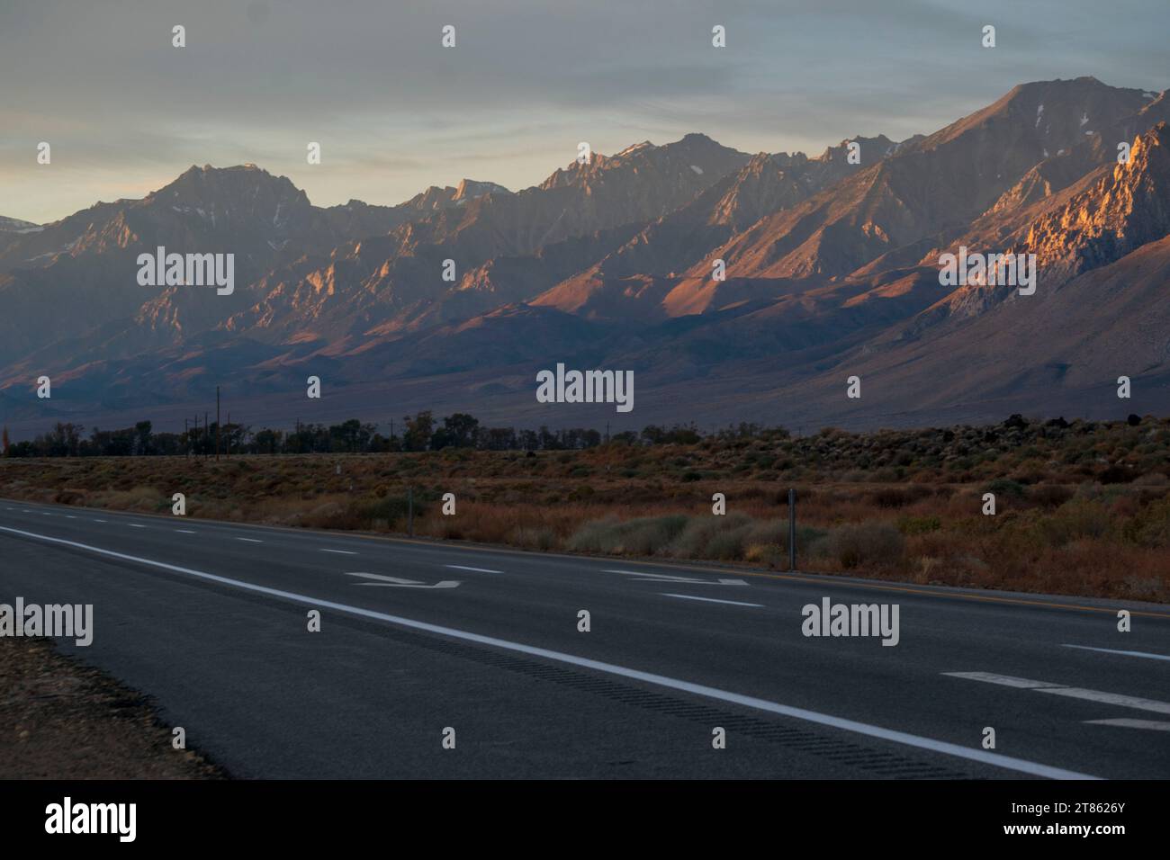 The Eastern Sierra in Inyo County, CA, is a jagged and majestic sight ...