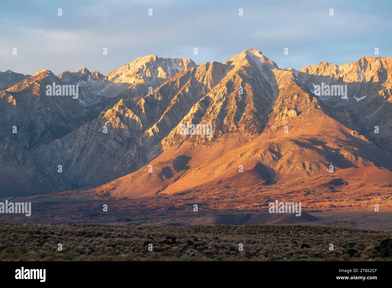 The Eastern Sierra in Inyo County, CA, is a jagged and majestic sight ...