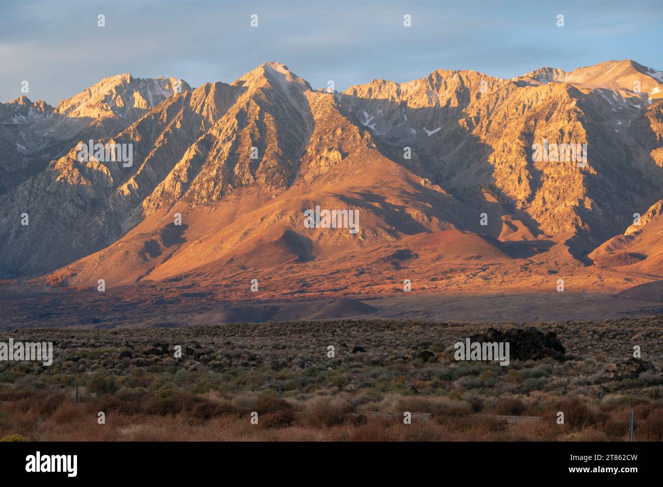 The Eastern Sierra in Inyo County, CA, is a jagged and majestic sight ...