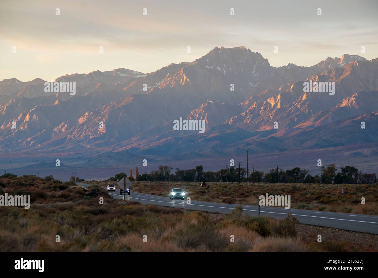 The Eastern Sierra in Inyo County, CA, is a jagged and majestic sight ...