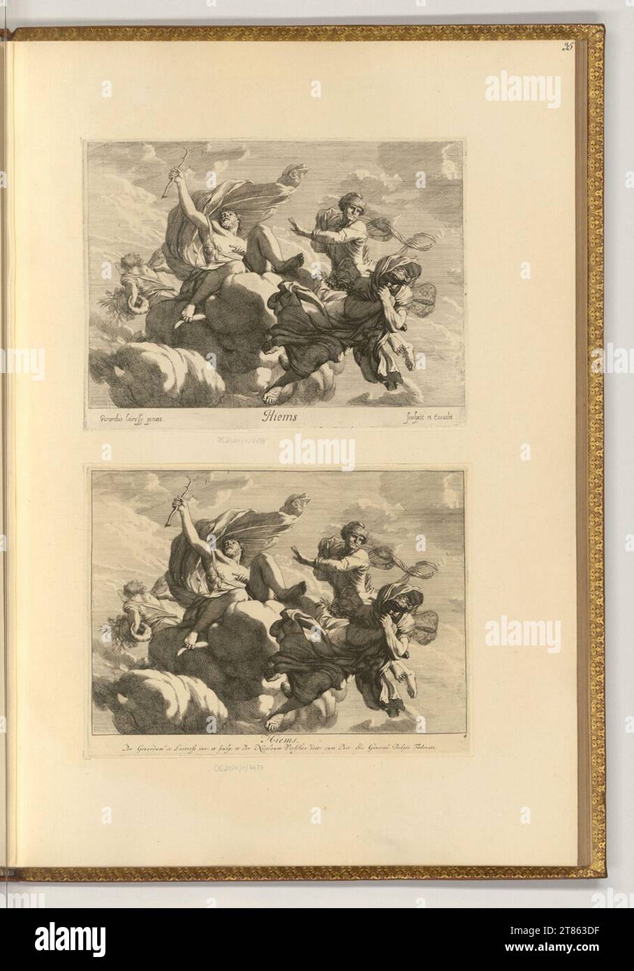 Gerard de Lairesse (Ausführende r Künstler in) Winter. etching 1661 ...