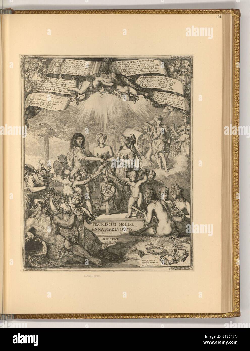 Romeyn de Hooghe (Engraver) Allegory on the wedding of Fraciscus Mollo ...