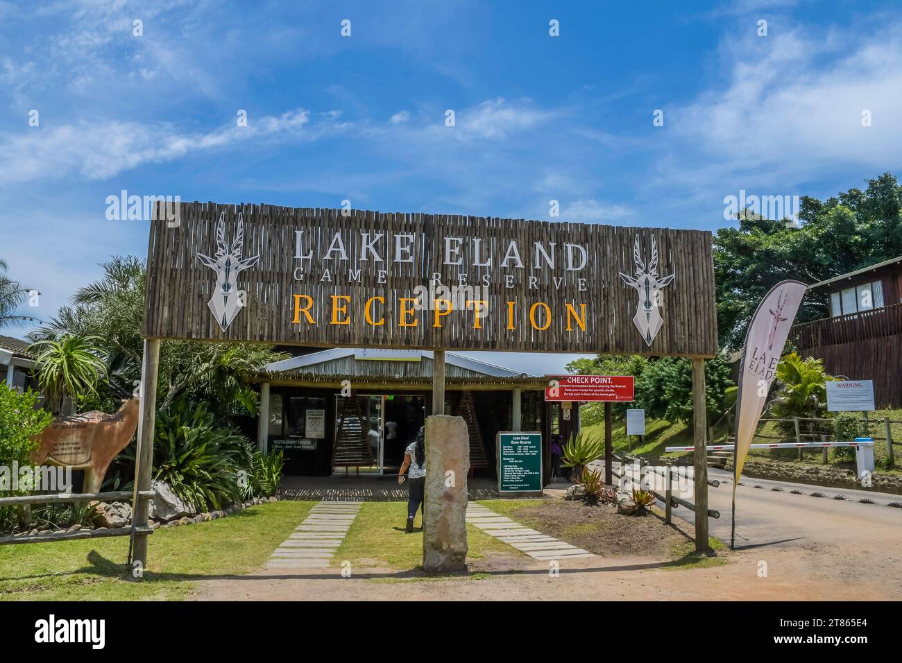 Lake Eland Nature reserve in Oribi gorge with a hanging suspension bridge south africa Stock ...