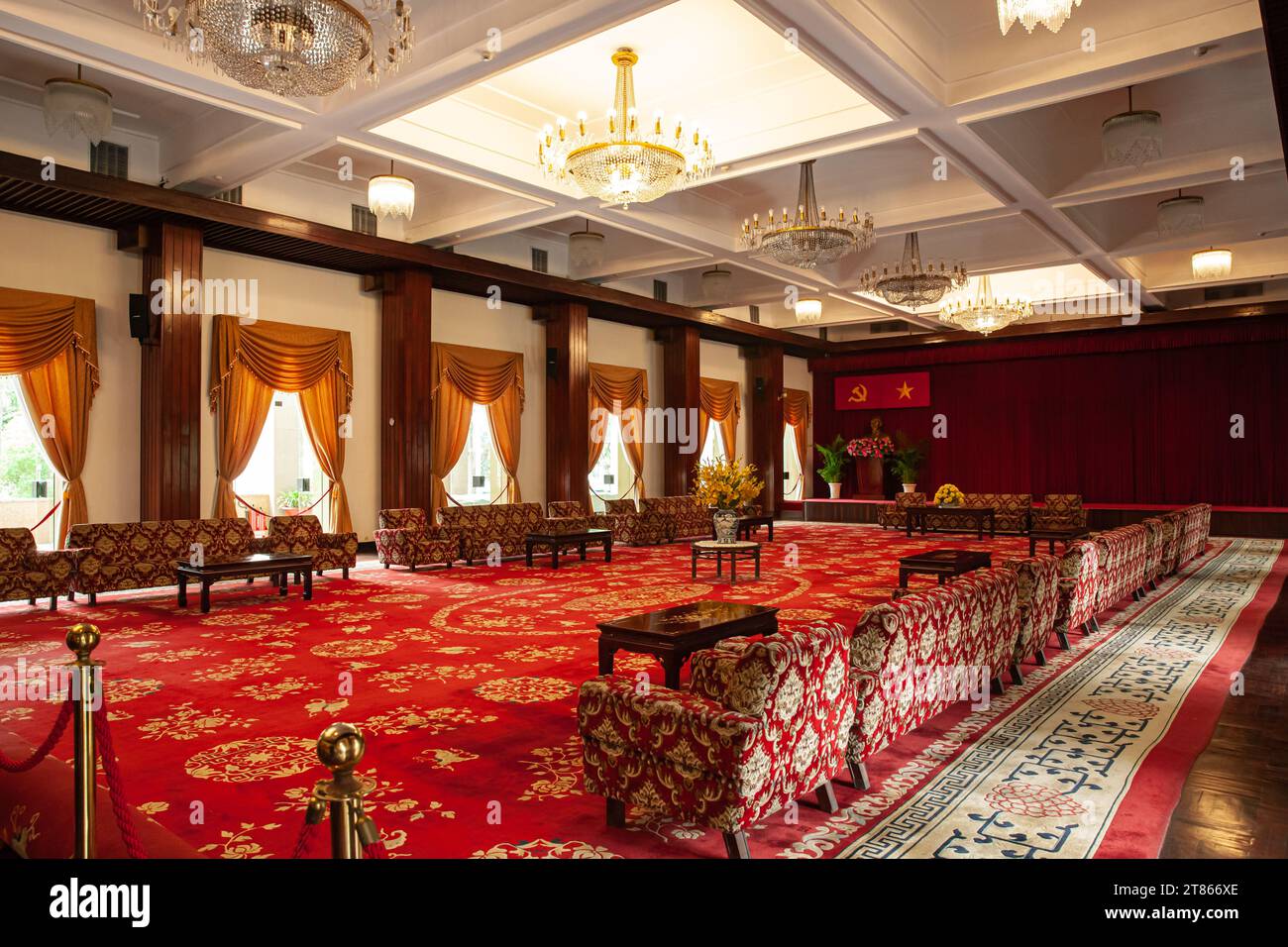 Ho Chi Minh city, Vietnam, March 25 2023: Interior of Independence ...