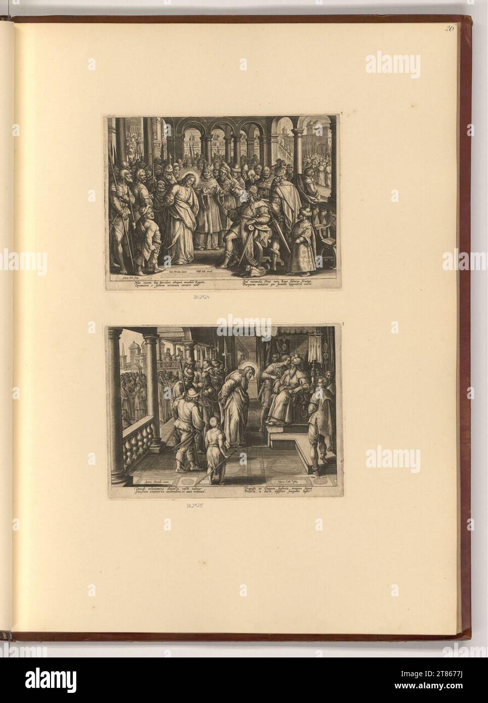 Adriaen Collaert (Engraver) Passion, death and resurrection of Jesus. Copper engraving print ...