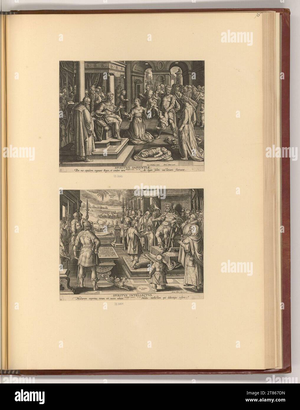 Adriaen Collaert (Engraver) The seven gifts of the Holy Spirit. Copper ...