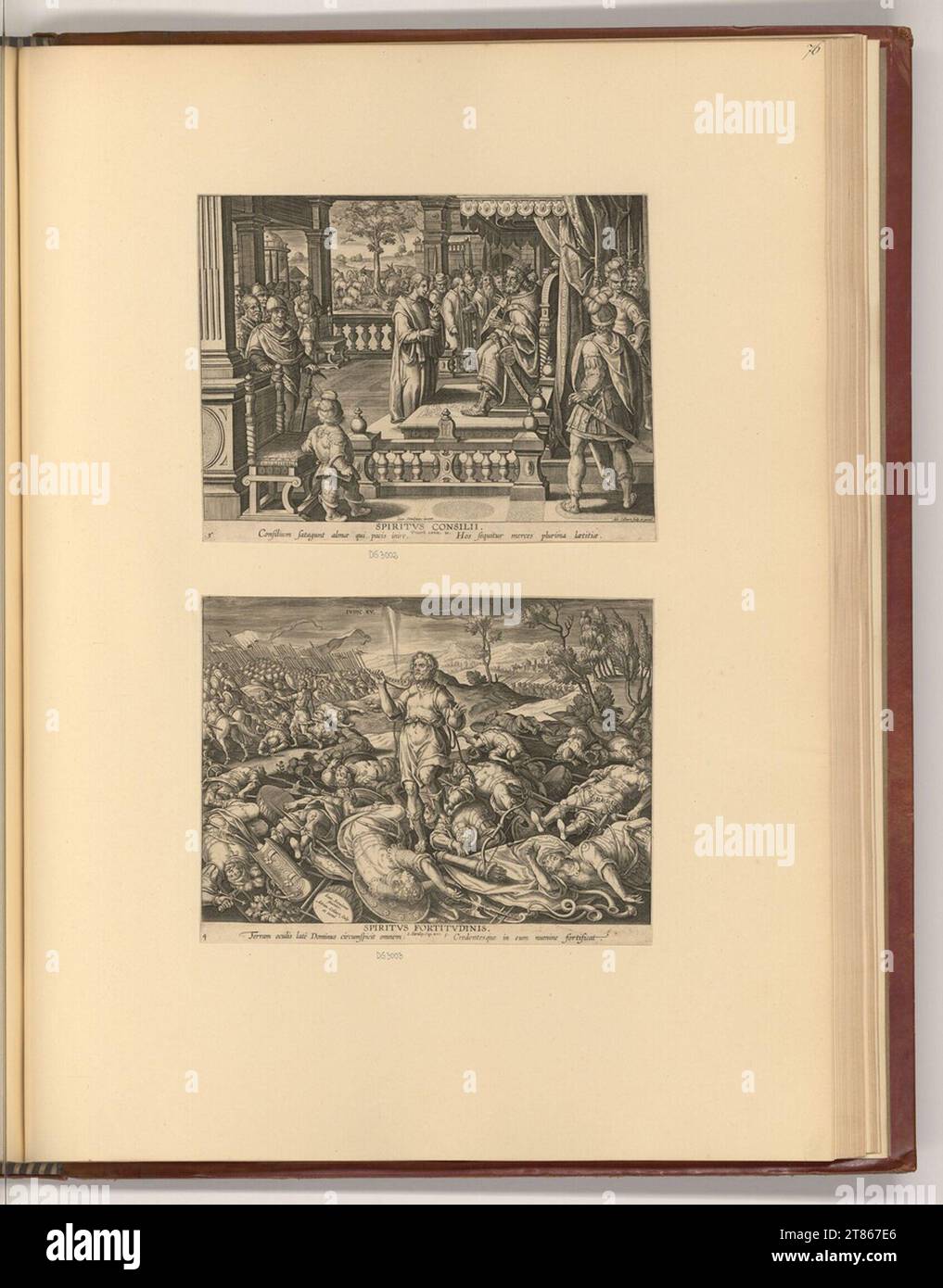 Adriaen Collaert (Engraver) The seven gifts of the Holy Spirit. Copper ...