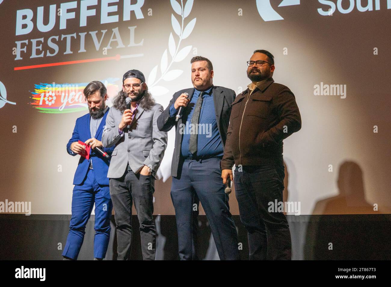 Toronto, Canada. 12th Nov, 2023. Victor Wiercioch, David Hanula, Norik ...