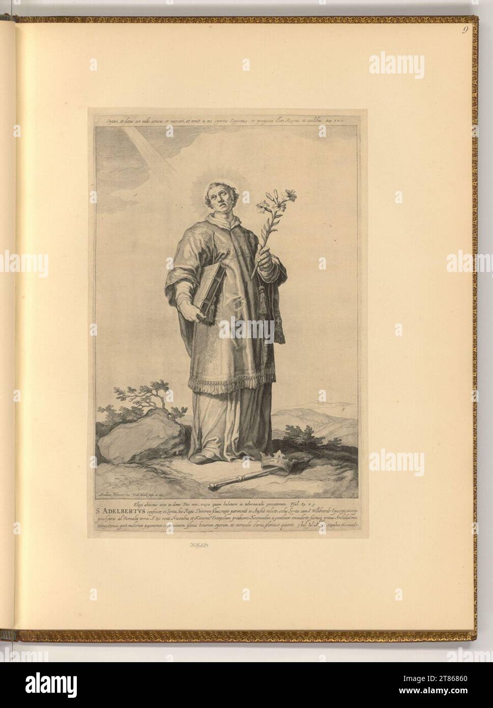 Frederick Bloemaert (Engraver) St. Adelbert. Copper engraving print ...