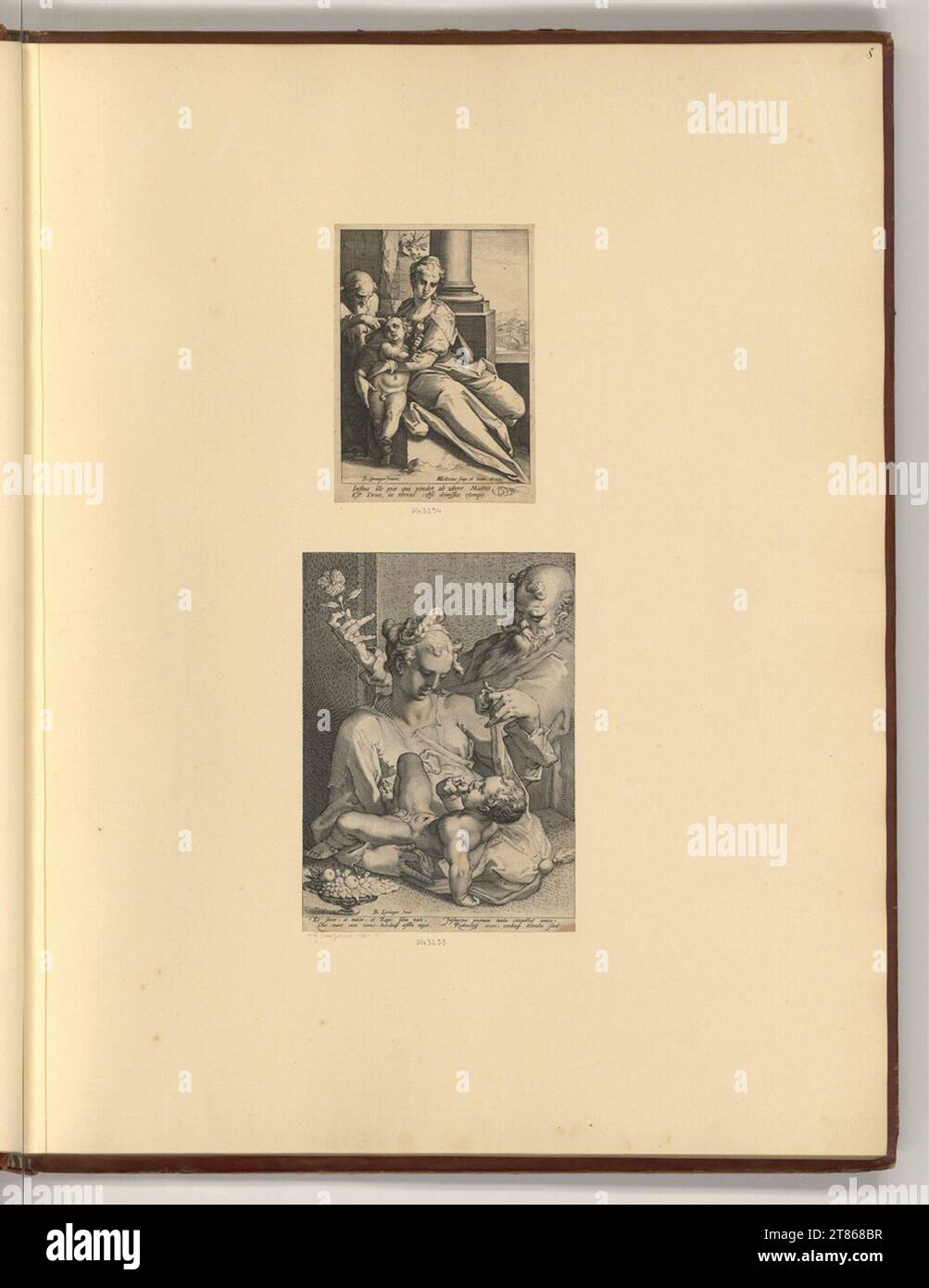 Hendrick Goltzius (Engraver) Holy family. Copper engraving, etching ...