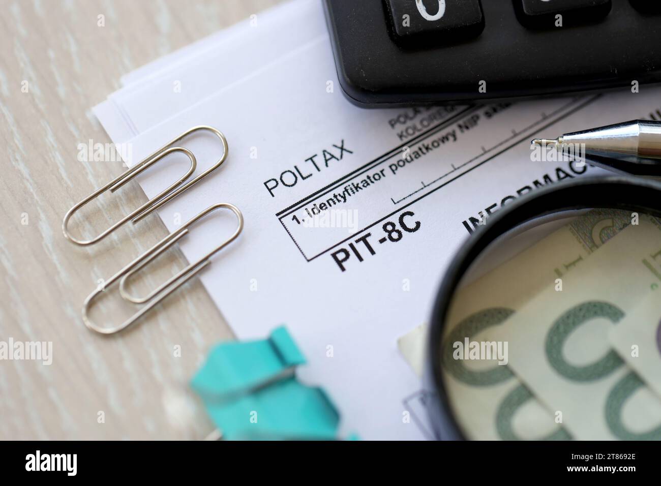 Information about some income from monetary capital, PIT-8C form on ...