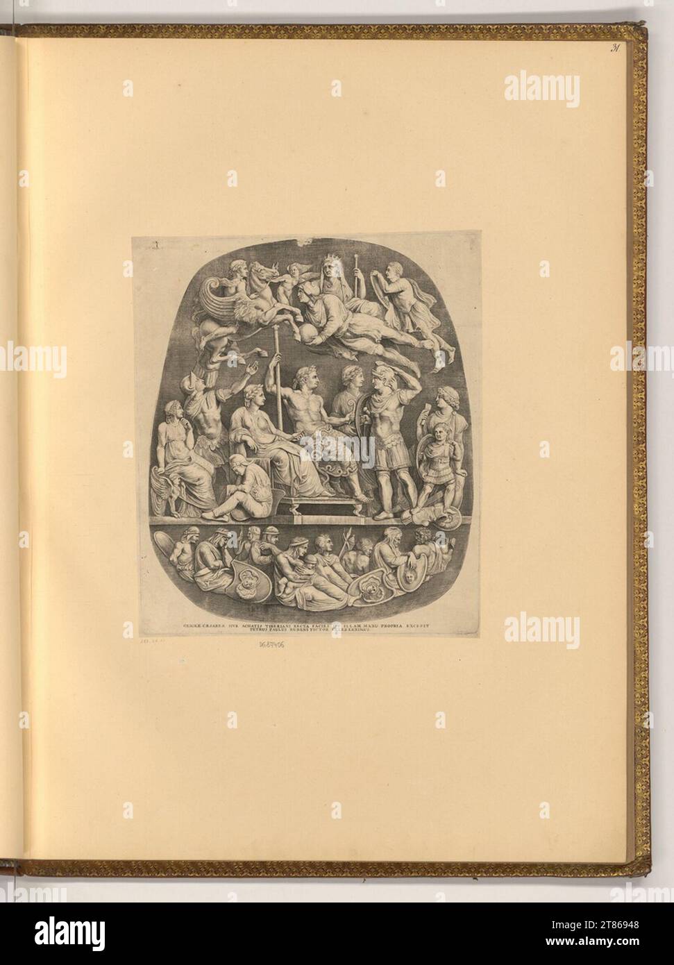 Peter Paul Rubens Caesaren kamee. Copper engraving print 17. Century ...