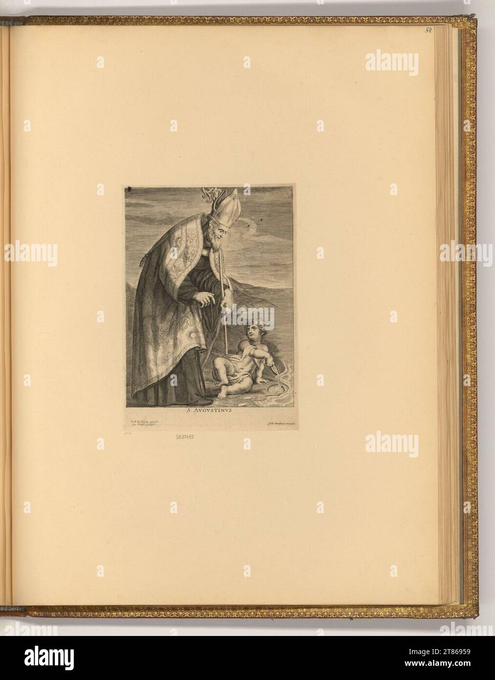 Alexander Voet der Jüngere (Engraver) St. Augustine and the boy by the ...