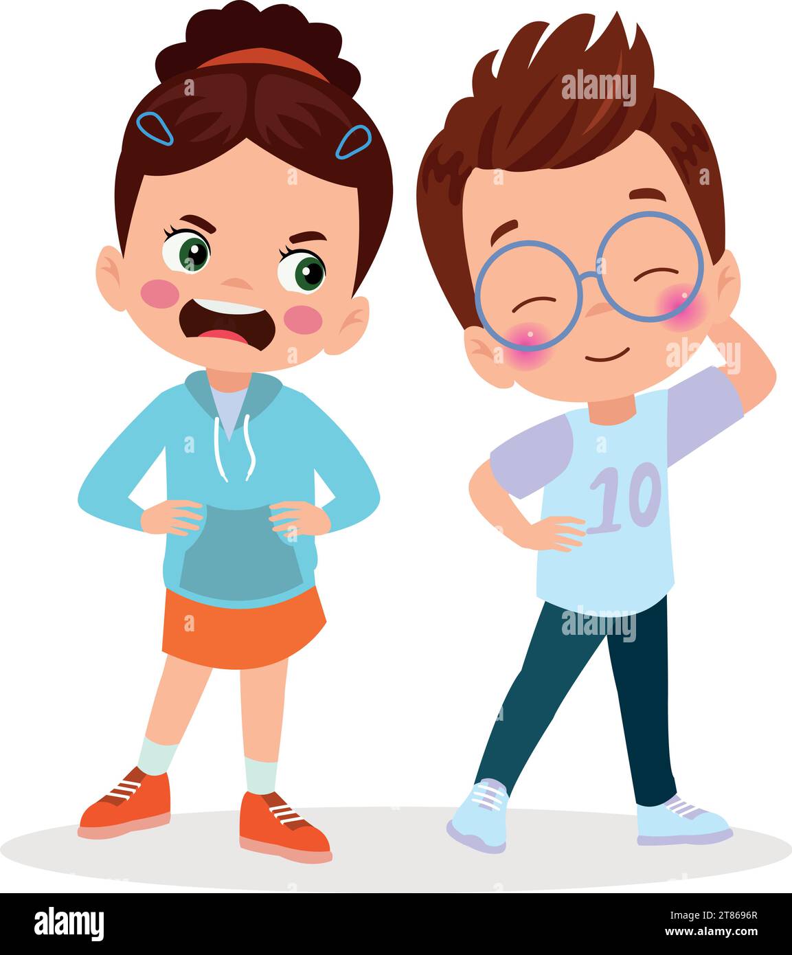 cute little boy whisper secret to friend Stock Vector Image & Art - Alamy