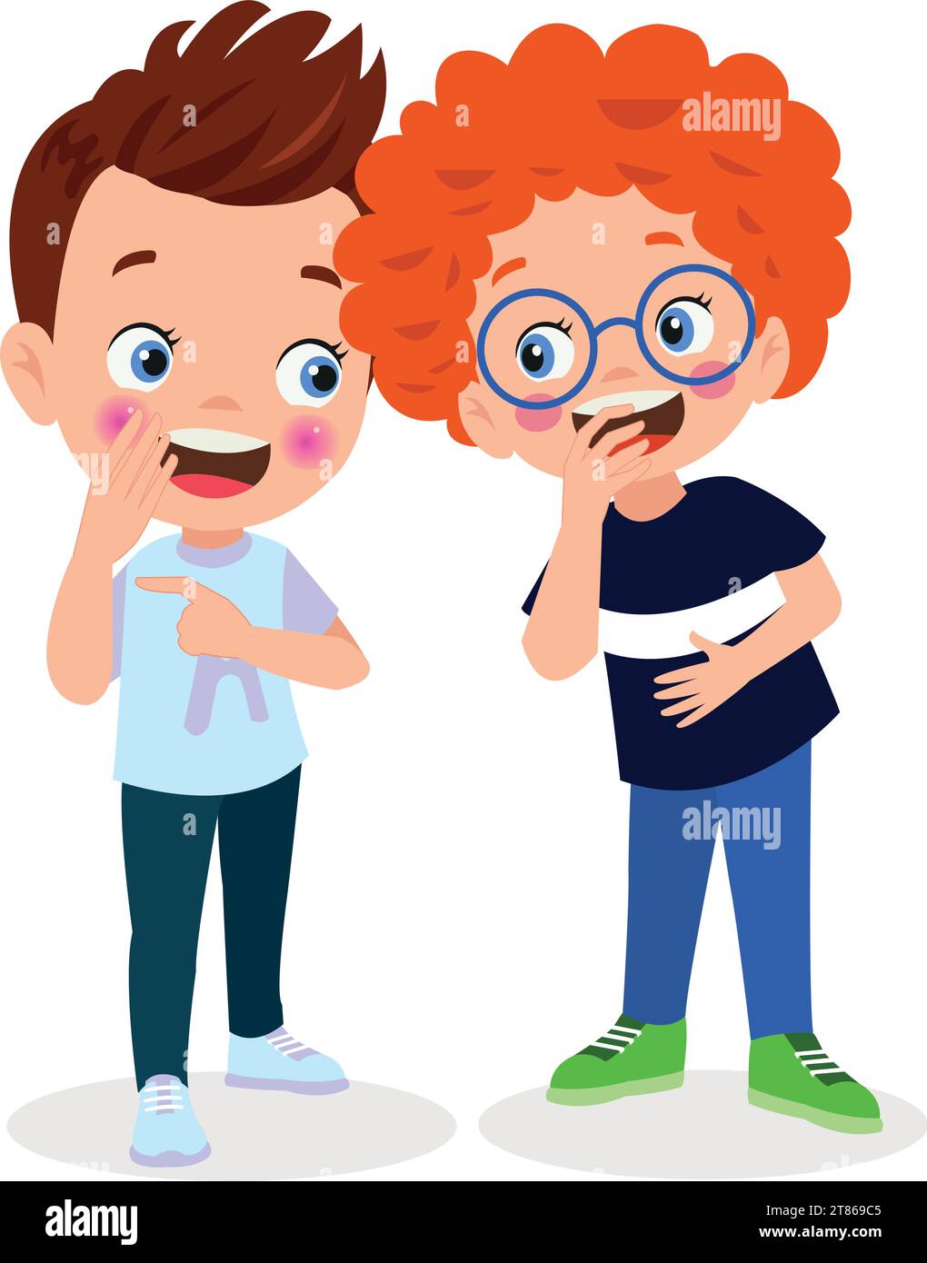cute little boy whisper secret to friend Stock Vector Image & Art - Alamy