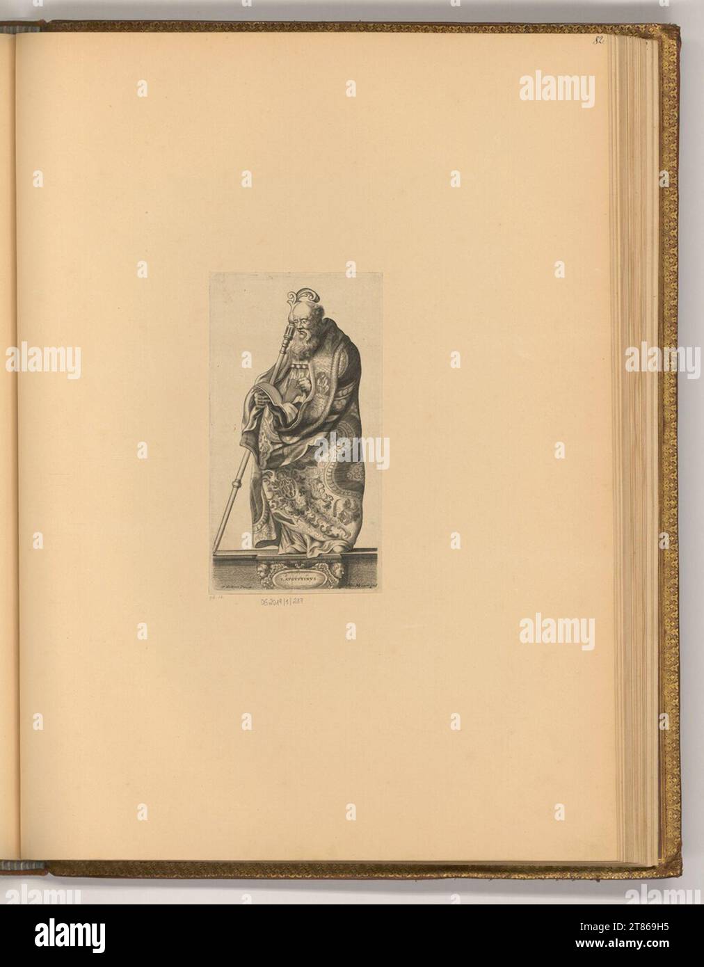 Adrian van Melar (Engraver) Saint Augustine. Copper engraving, etching ...