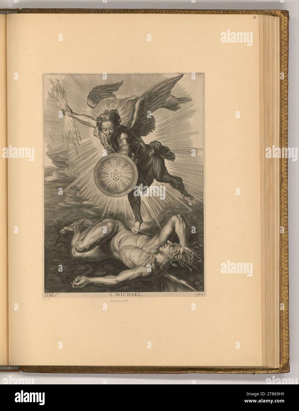 Adrian van Melar (Engraver) Archangel Michael. Copper engraving print ...