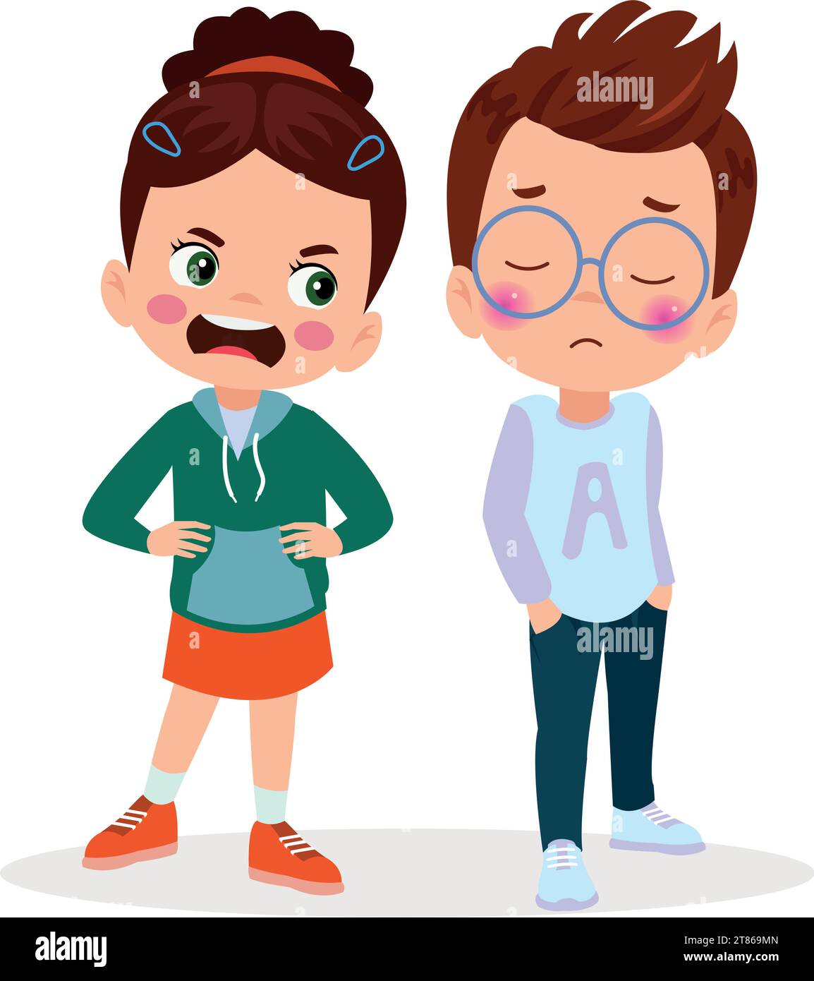 cute little boy whisper secret to friend Stock Vector Image & Art - Alamy