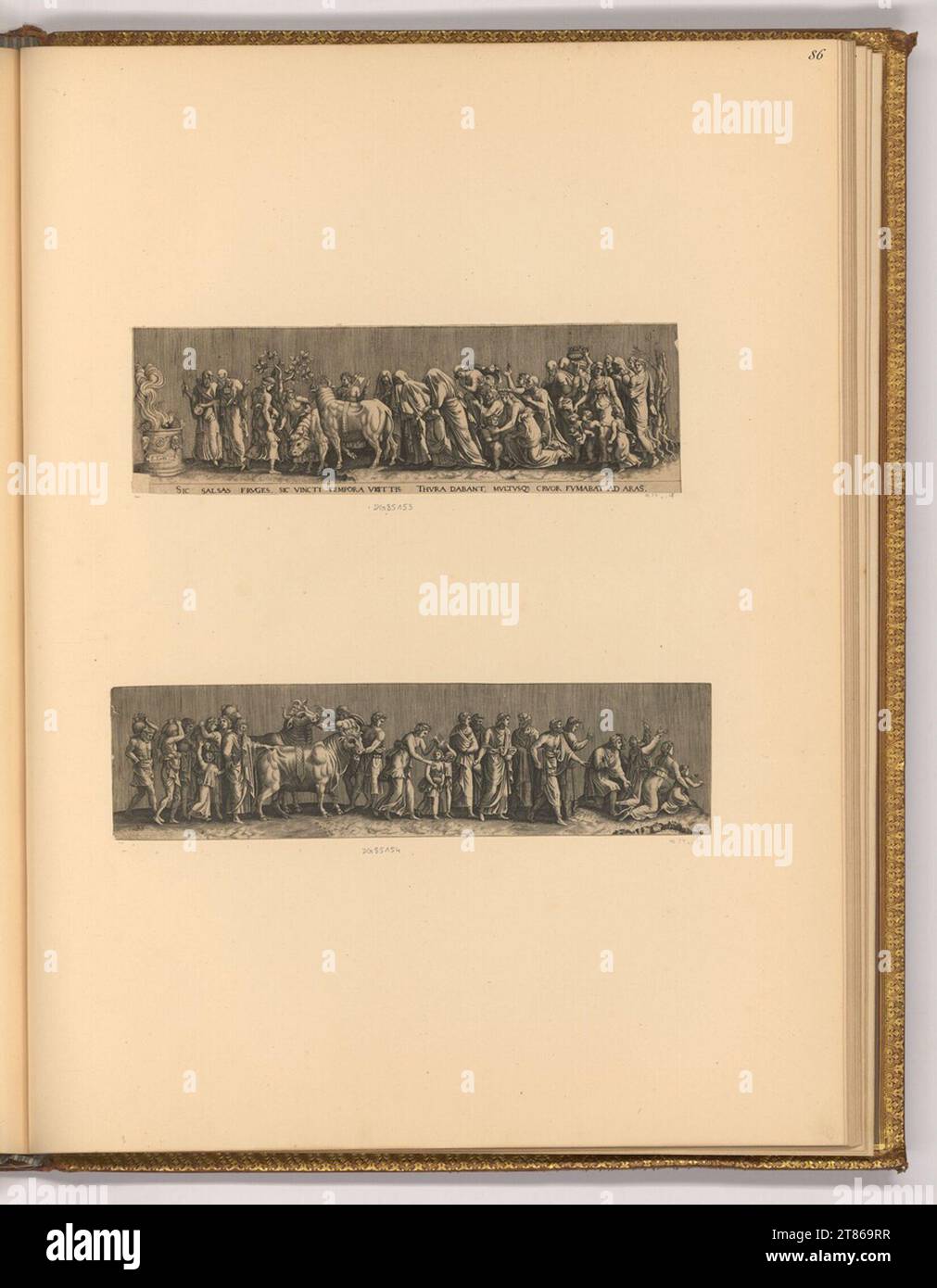 Hans Collaert d. Ä. (Engraver) Ancient sacrificial train, frieze ...