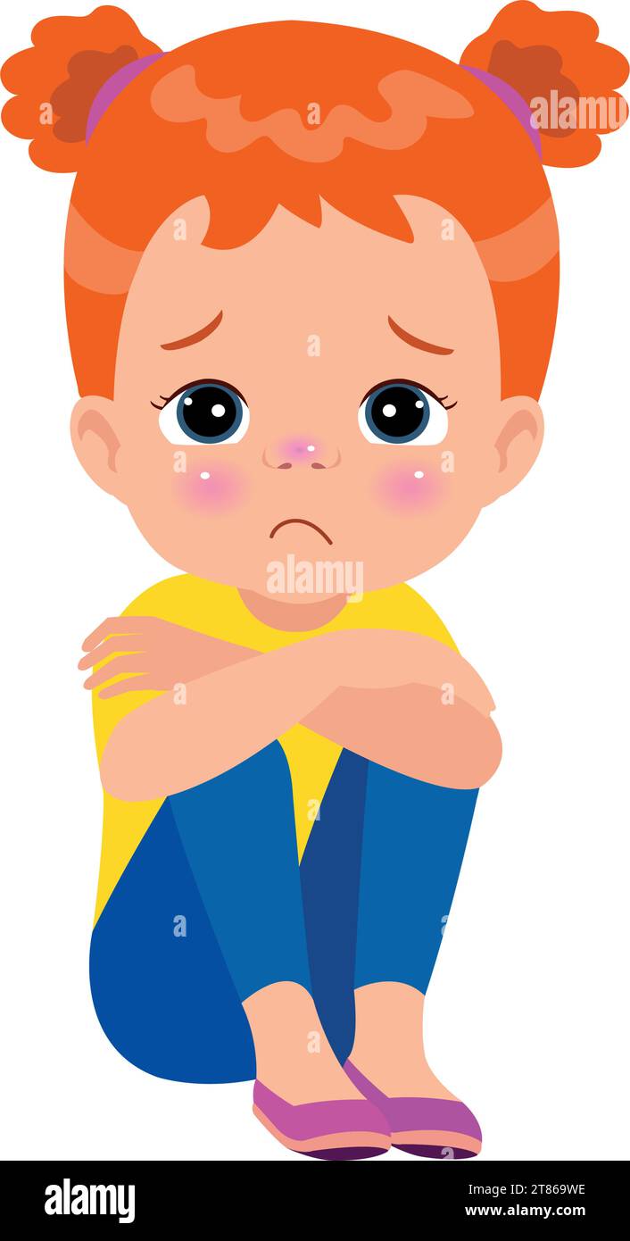 sad knee bleeding boy falling down Stock Vector Image & Art - Alamy