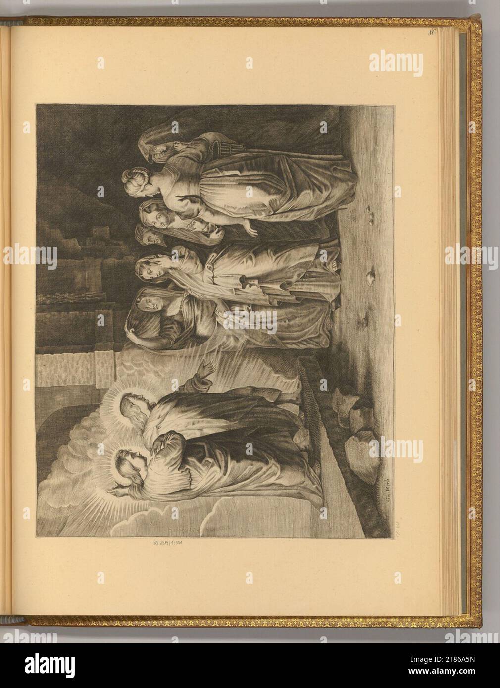 Gio. Merlo (Engraver) Holy women at the grave of Christ. Copper ...