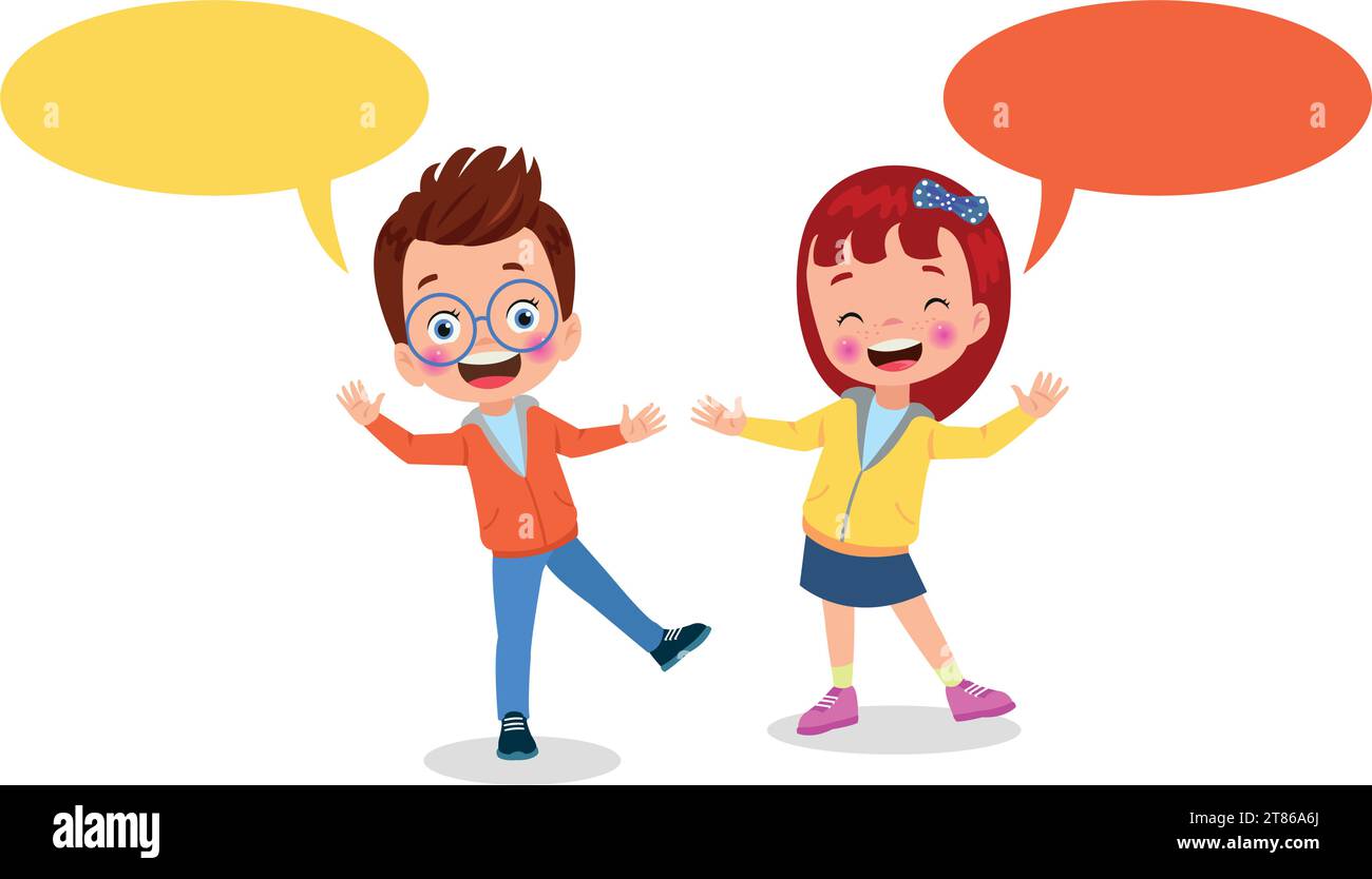 Cartoon girl talking comic Cut Out Stock Images & Pictures - Alamy