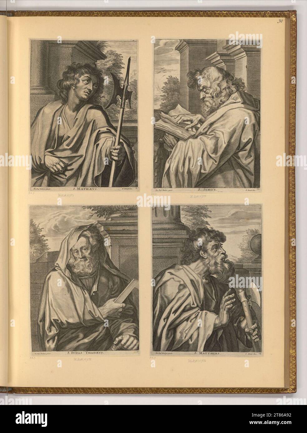 Peter Paul Rubens Apostle. Copper engraving print 1610-1660 , 1610/1660 ...