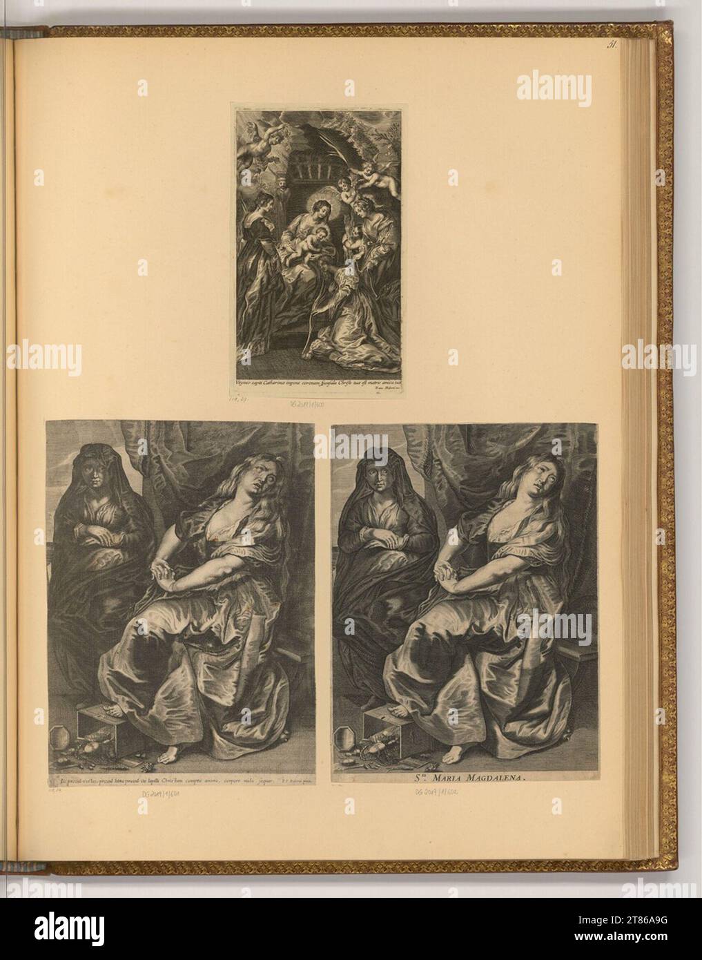 Peter Paul Rubens Coronation of St. Katharina; Maria Magdalena. Copper ...