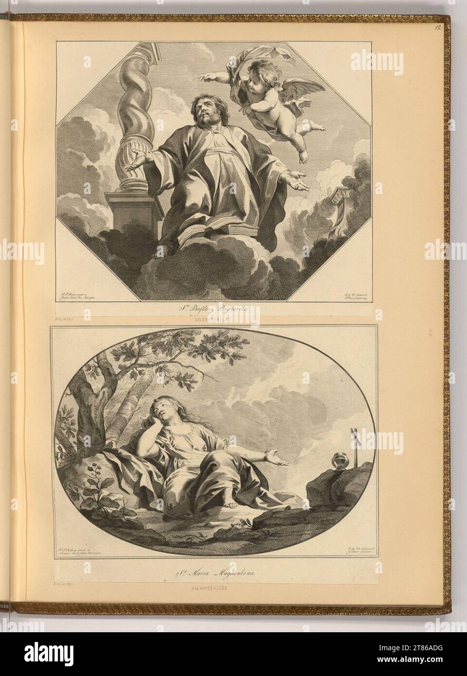 Jan Punt (Engraver) Ceiling paintings from the Jesuit Church in Antwerp ...