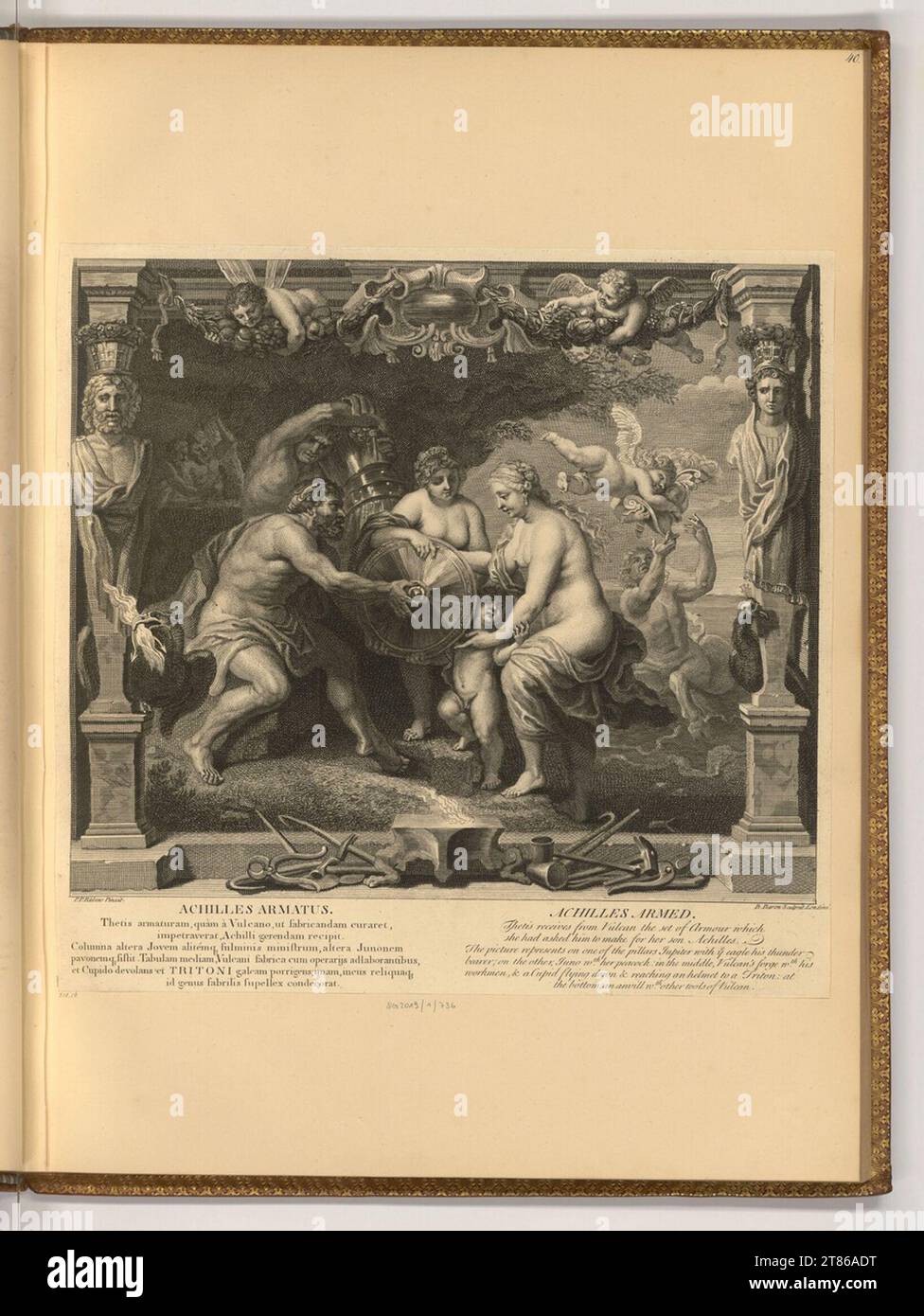 Bernard Baron (Engraver) Achilles is equipped with armor and weapons ...