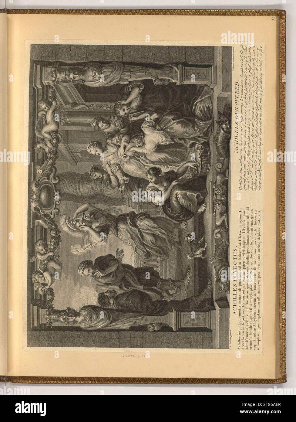 Bernard Baron (Engraver) Achilles is discovered by the Lycomedes ...