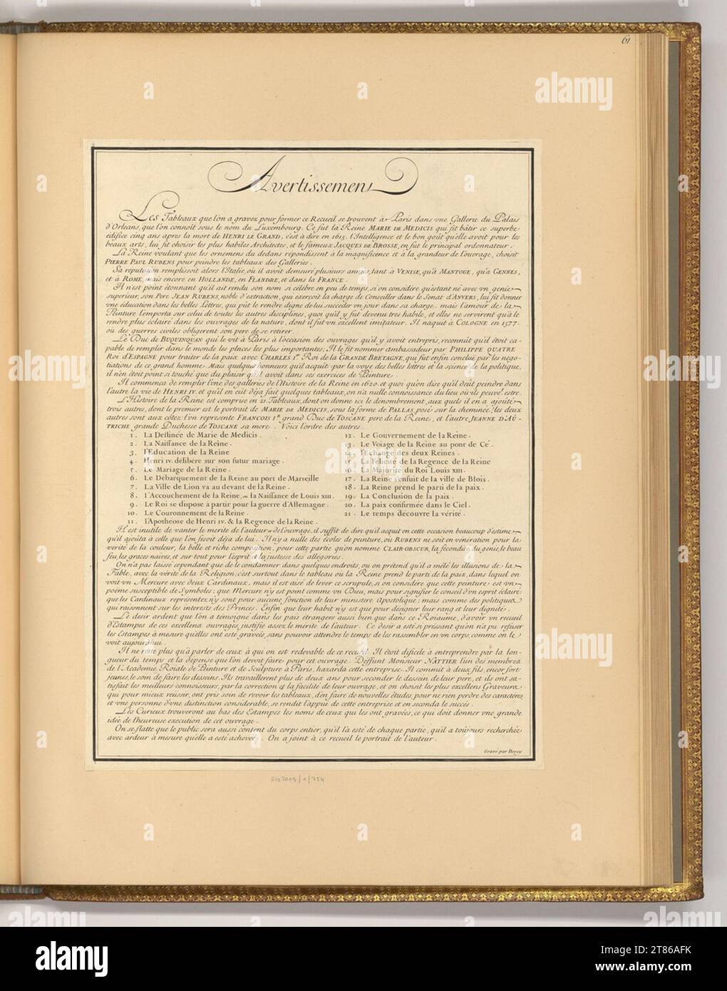 Claude Auguste Berey (Engraver) Warning, text. etching 1710 , 1710 ...