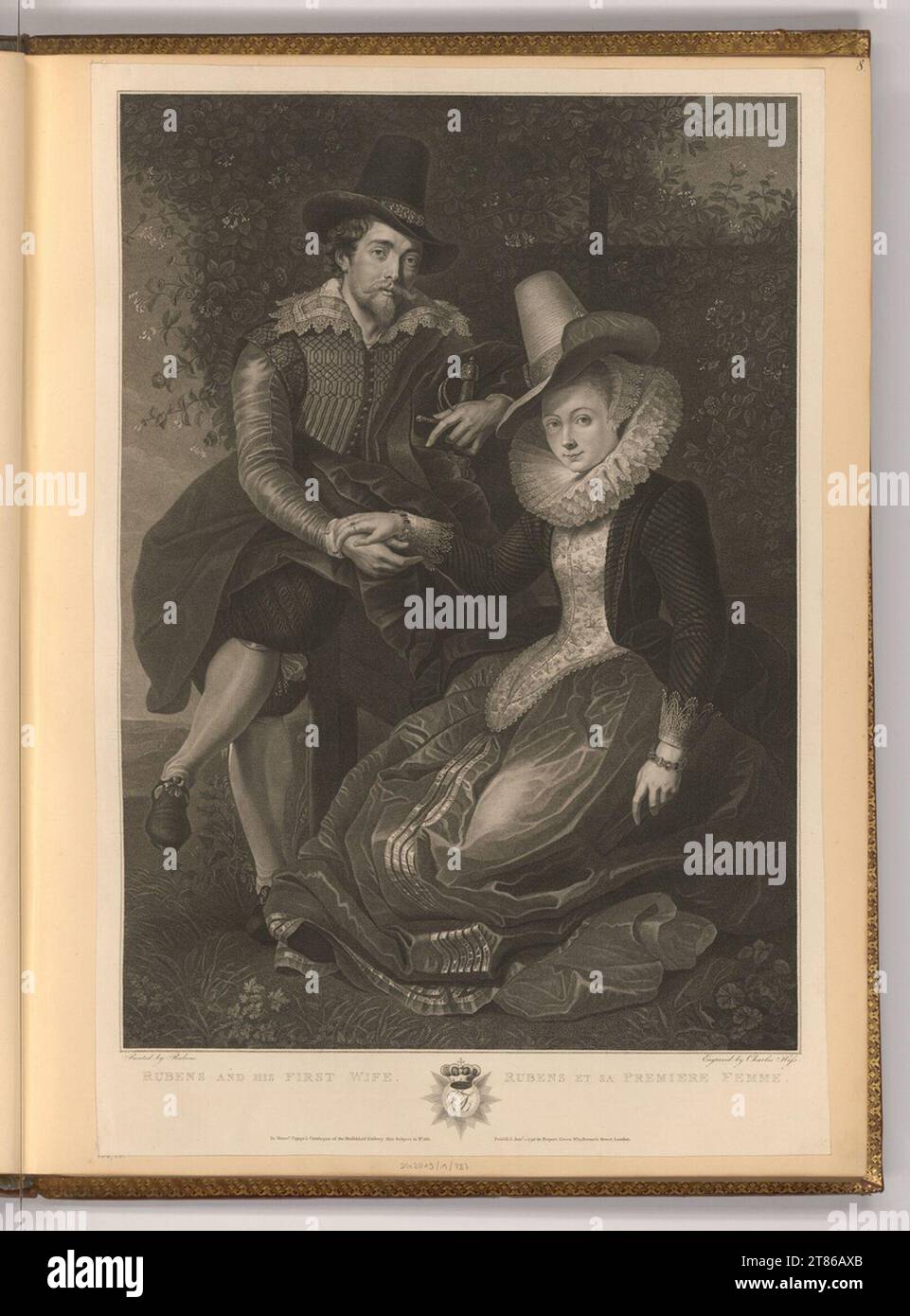 Carl Adolph Heinrich Heß (Engraver) Portrait Rubens and Isabella Brant ...