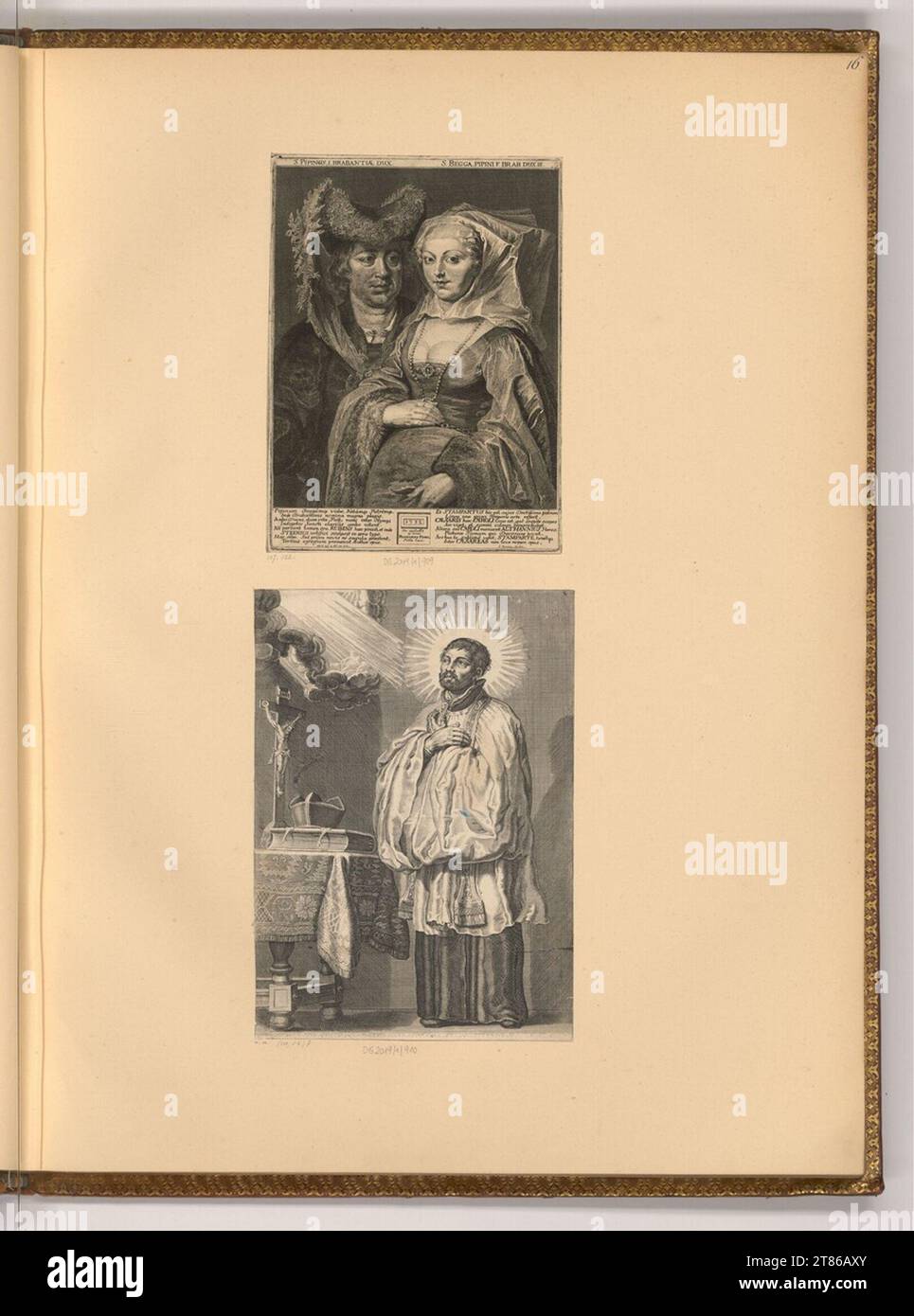 Anton Joseph von Prenner (Engraver) St. Pipinus and St. Begga; Holy ...