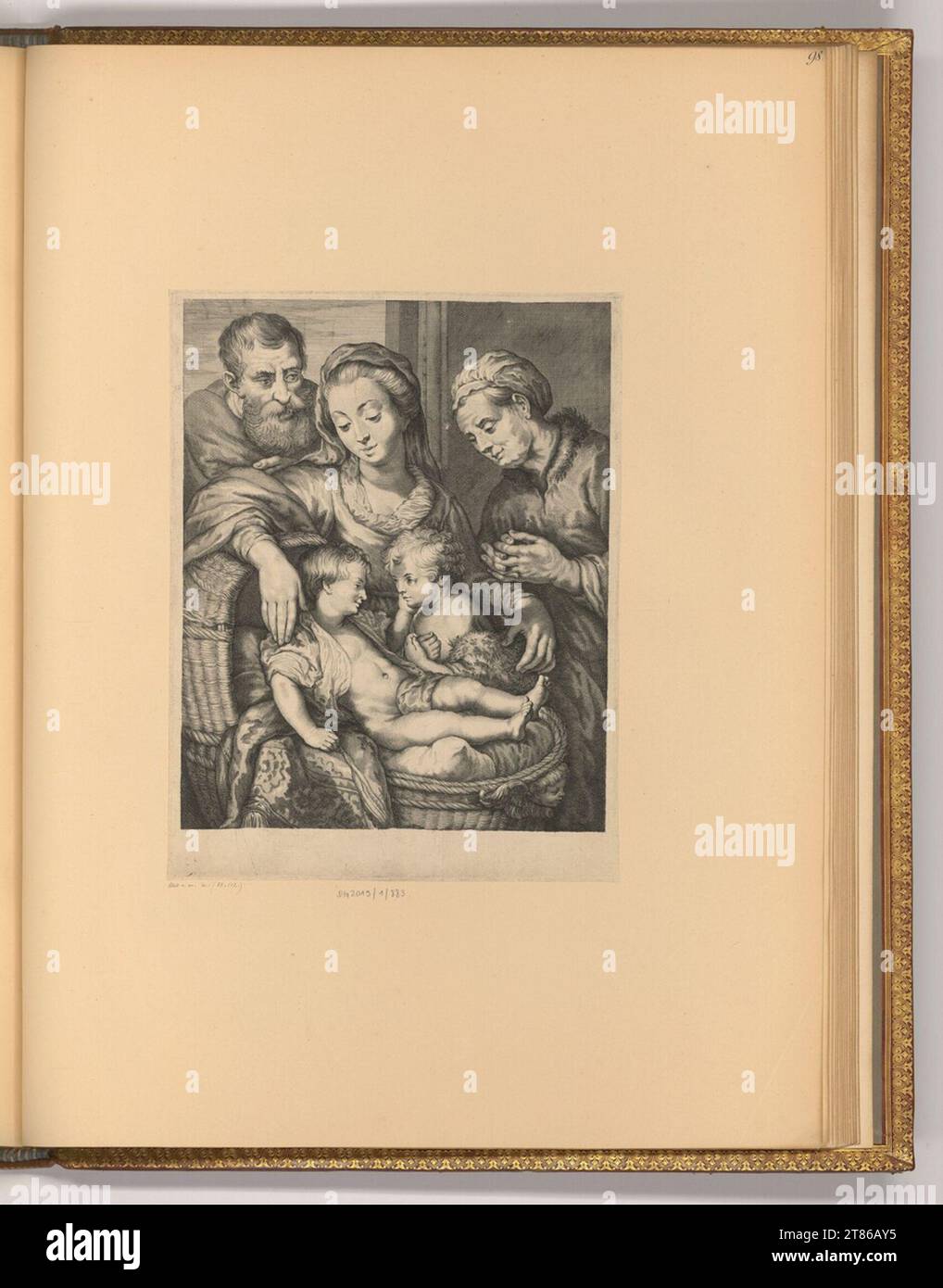 Cosimo Mogalli (Engraver) Holy family with St. Elisabeth and ...
