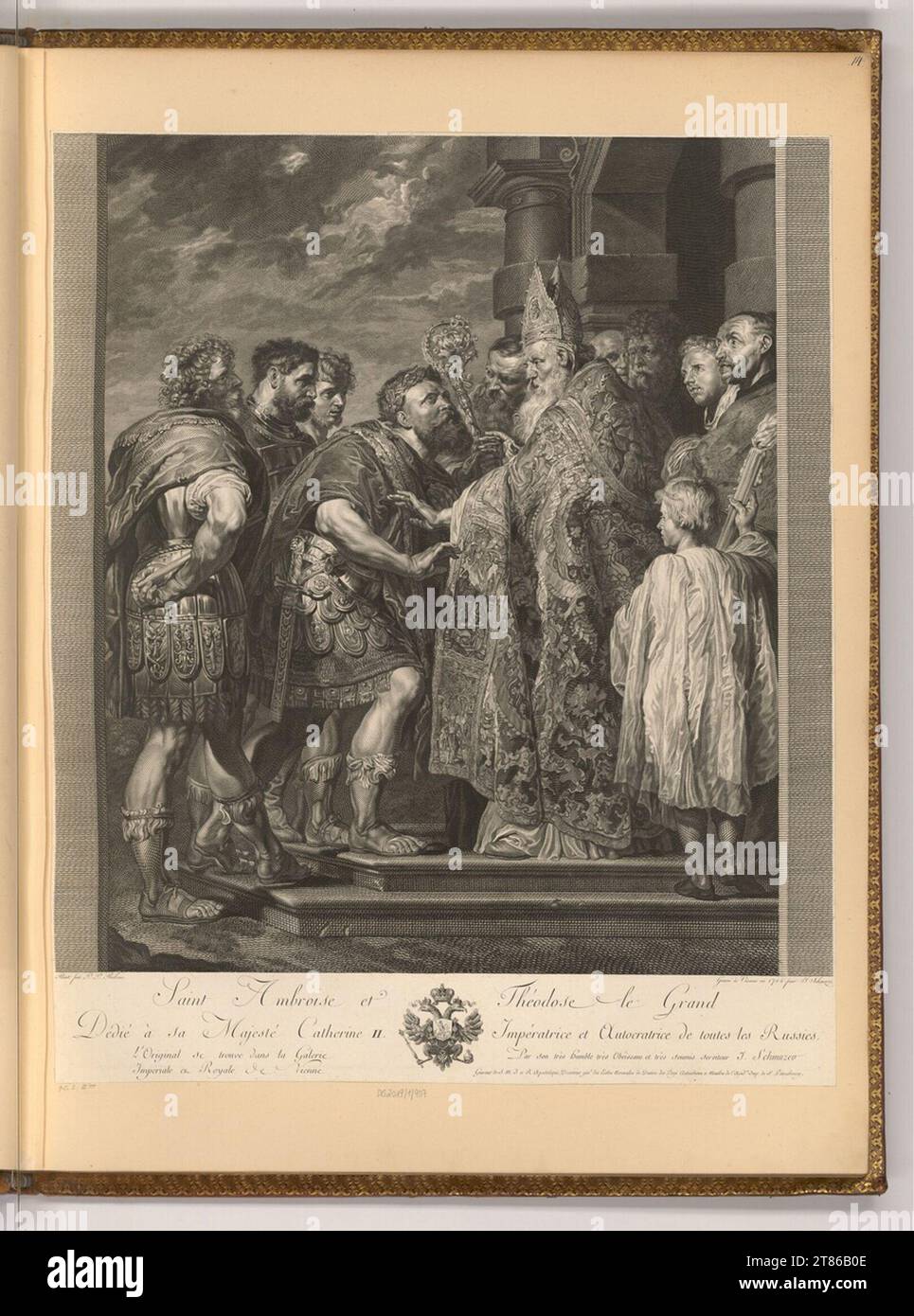 Jacob Matthias Schmutzer (Engraver) St. Ambrosius and Emperor ...
