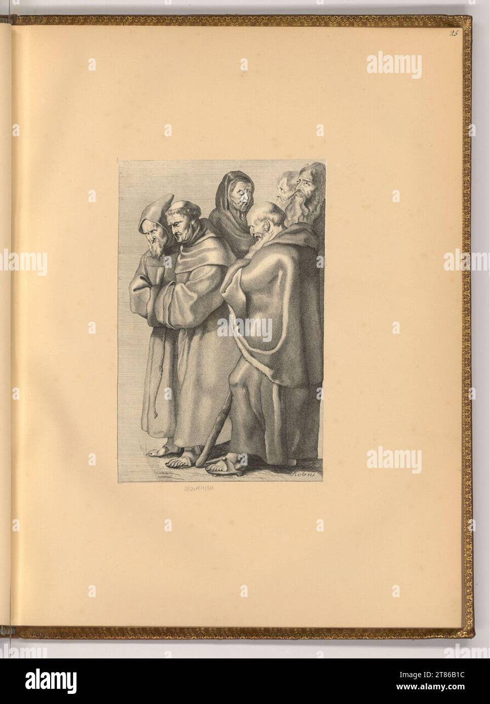 unbestimmt (Engraver) Group of four monks. etching 18. Century , 18th ...