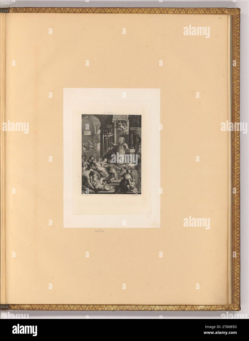 Sebastian Langer (Engraver) Miracle of St. Ignatius of Loyola. Etching ...