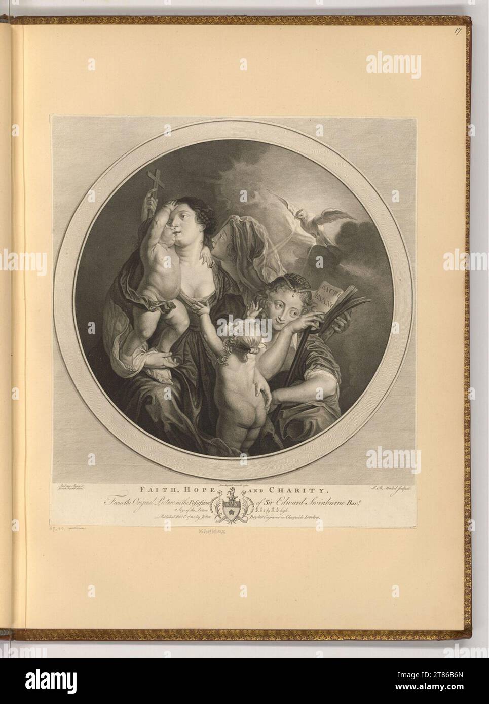 Jean Baptiste Michel (Engraver) Love, faith, hope, personification ...