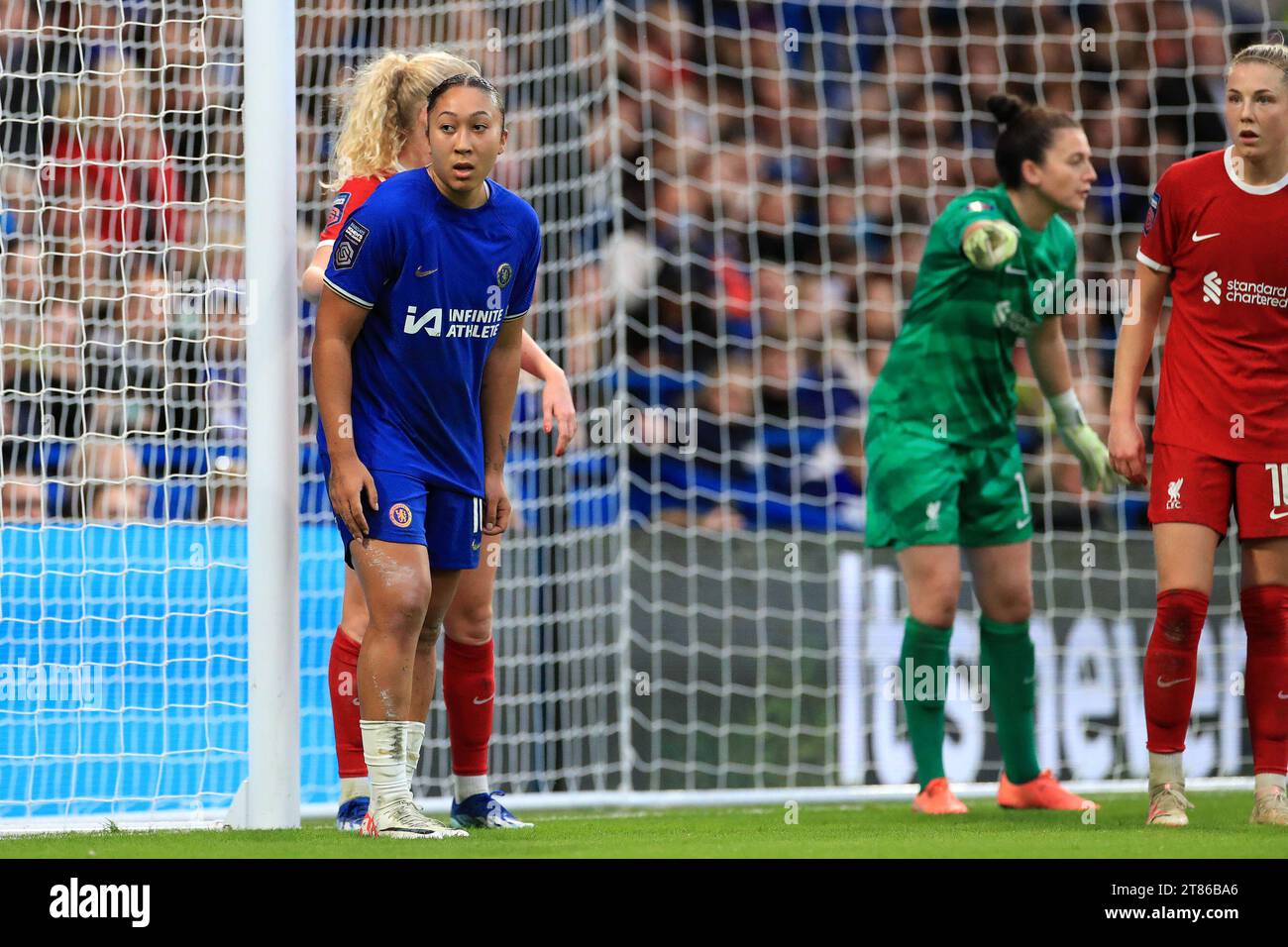 Kingston, UK. 18th Nov, 2023. Lauren James of Chelsea Women seen during ...