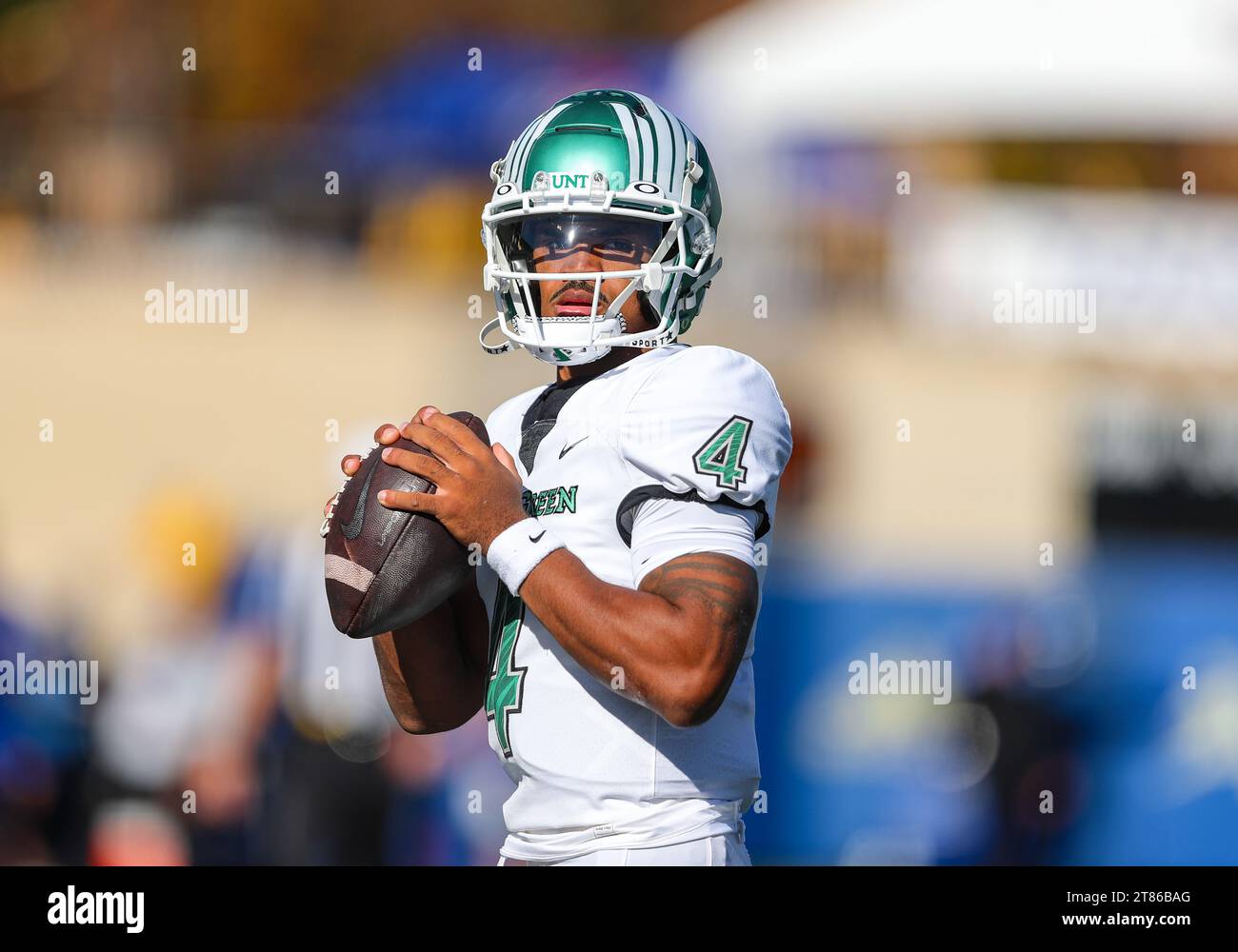 November 18, 2023:.North Texas Mean Green quarterback Chandler Rogers ...