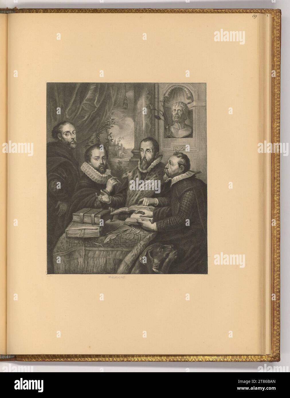 Ferdinandus Gregori Four philosophers. Copper engraving print 18 ...