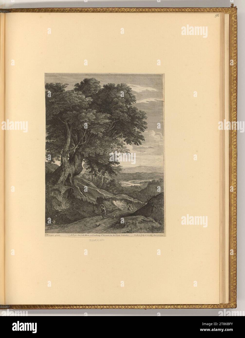 Jean Morin (Engraver) Mead landscape with travelers. etching 1630-1650 ...