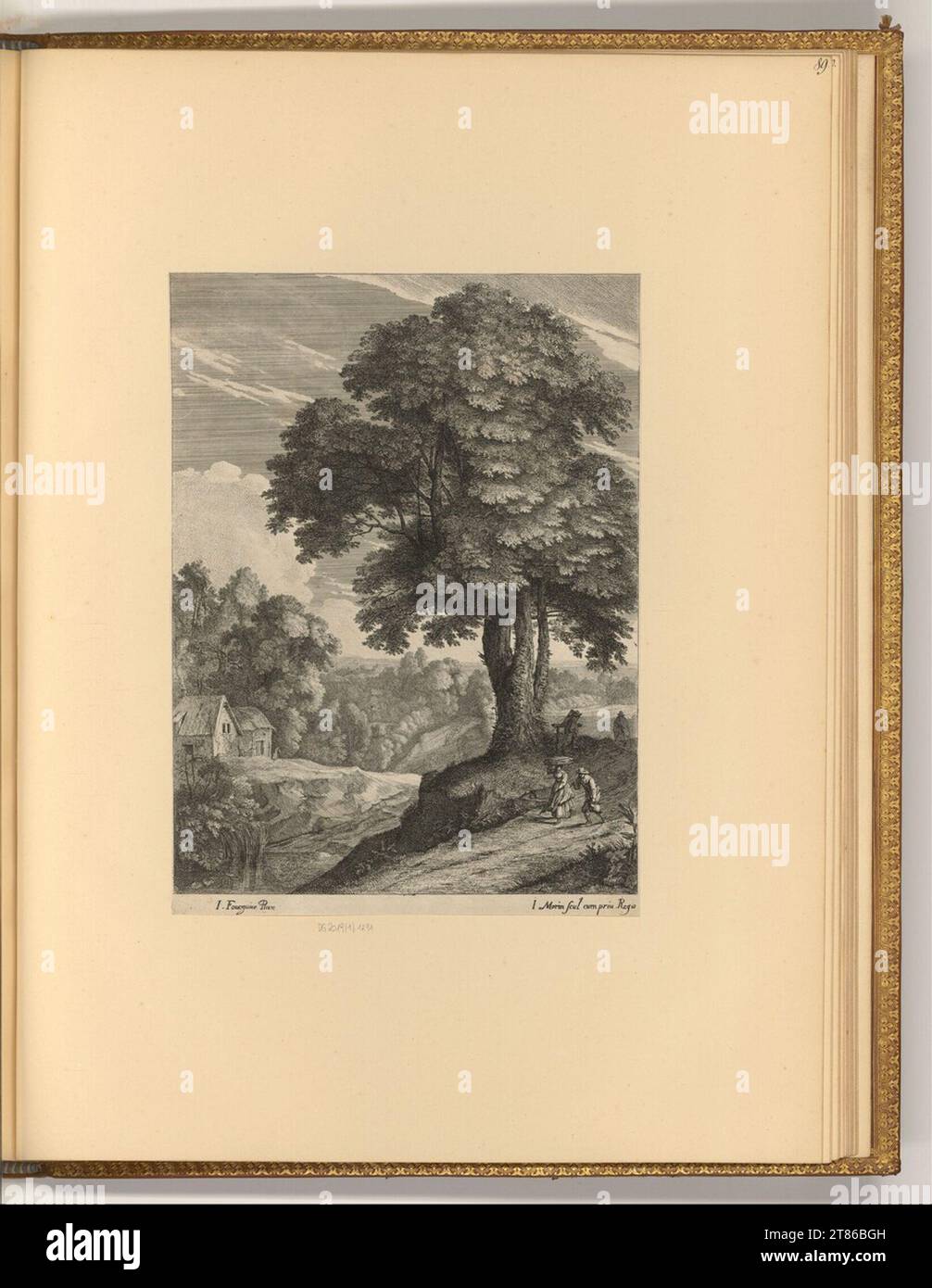 Jean Morin (Engraver) Mead landscape with farmers. etching 1630-1650 ...