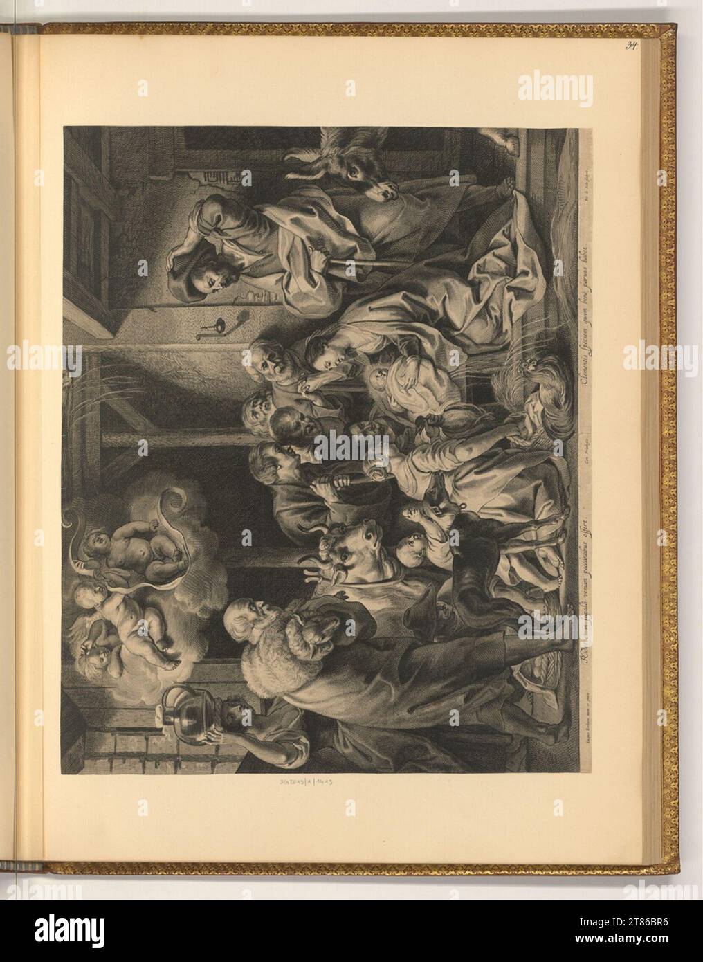 Pieter de Jode II (Engraver) Adoration of the shepherds. Copper ...