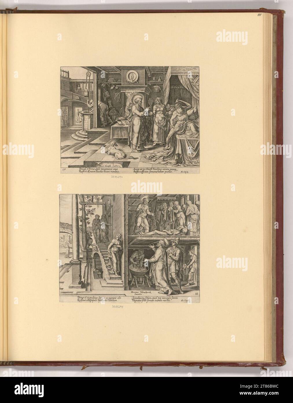 Philipp Galle (Engraver) Saint Peter heals Aeneas in Lydda; The ...