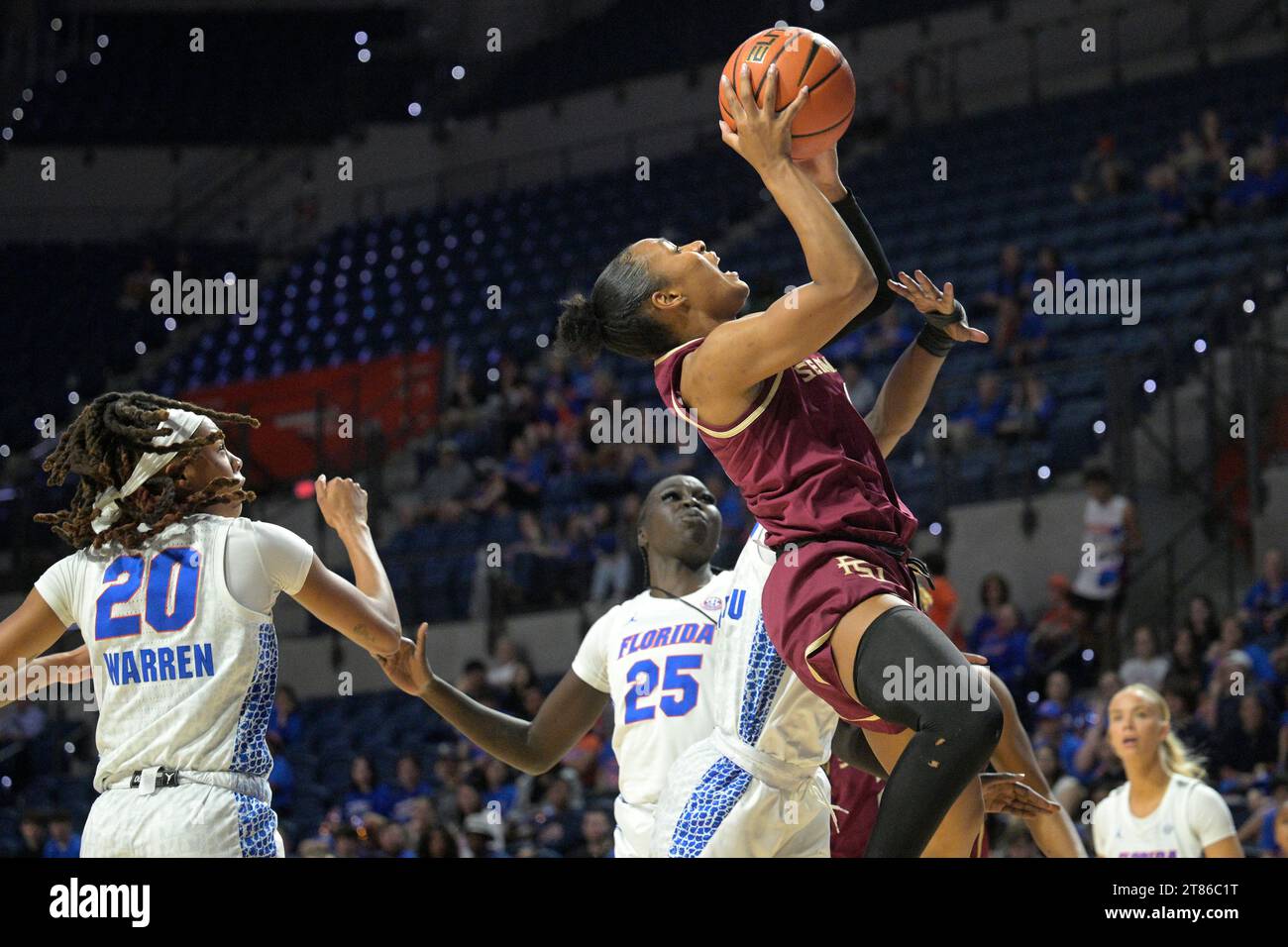 Florida State guard Sara Bejedi (4) goes up for a shot during the ...